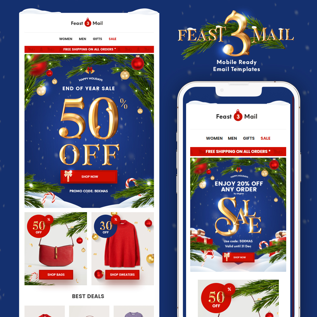 FeastMail 3 Responsive Christmas Email Template FeastMail 3 Responsive Christmas Email Template